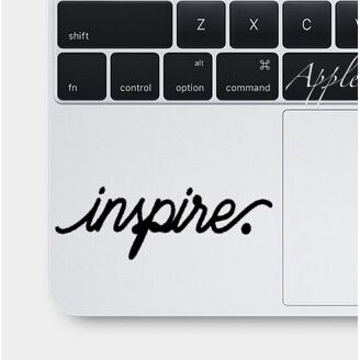 Inspire Lettering Sticker - Laptop Macbook Imac Ipad Suitcase Decal ...