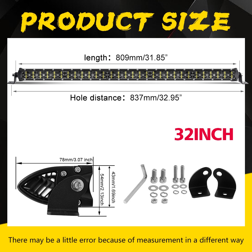 HL 6D Super bright dual-row spotlight Beam led car light bar for 12v ...