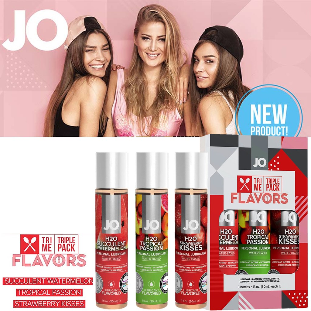 JO Tri Me Triple Pack Flavors Special Edition 30ml X3 เซ็ตผลิตภัณฑ์เจลหล่อลื่นสูตรพรีเมี่ยมรวม 3 ...