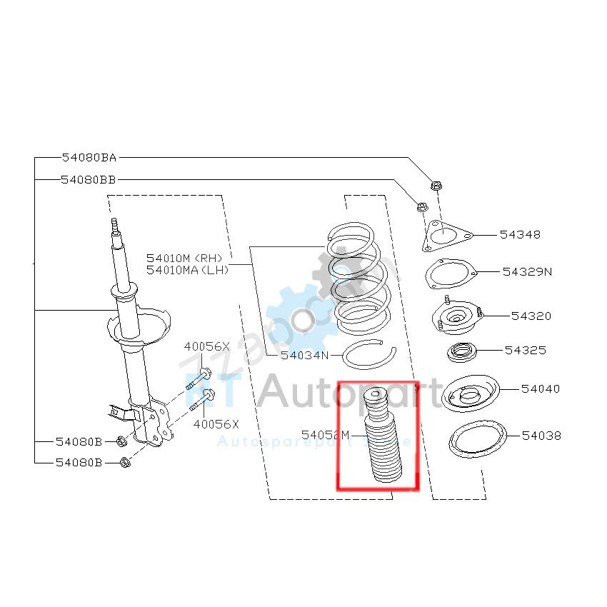 RBI กันกระแทกโช้คหน้า Nissan Neo / กันฝุ่นโช้ค กันกระแทกโช้ค Neo ...