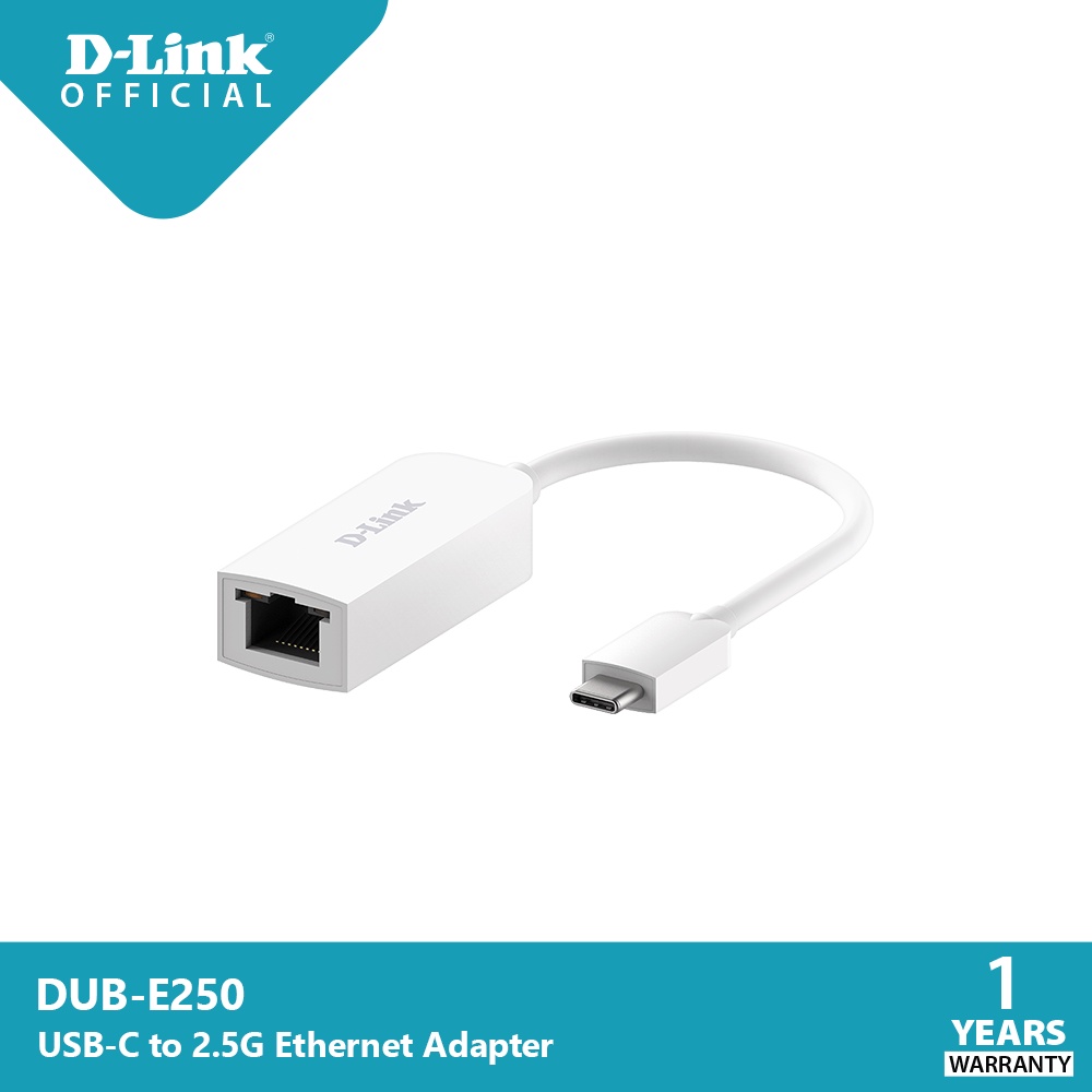D-Link DUB-E250 USB-C to 2.5G Ethernet Adapter อะแดปเตอร์ Type-C สำหรับ ...