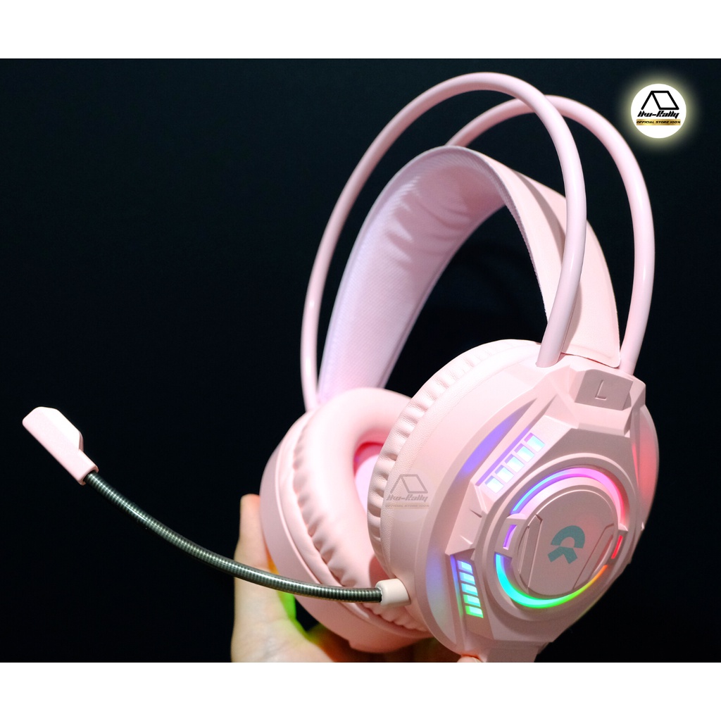 หูฟังเกมมิ่ง หูฟังเล่นเกมส์ OKER G225 ระบบไฟสี Rainbow PRO GAMING HEADSET Jack 3.5+USB | Shopee ...