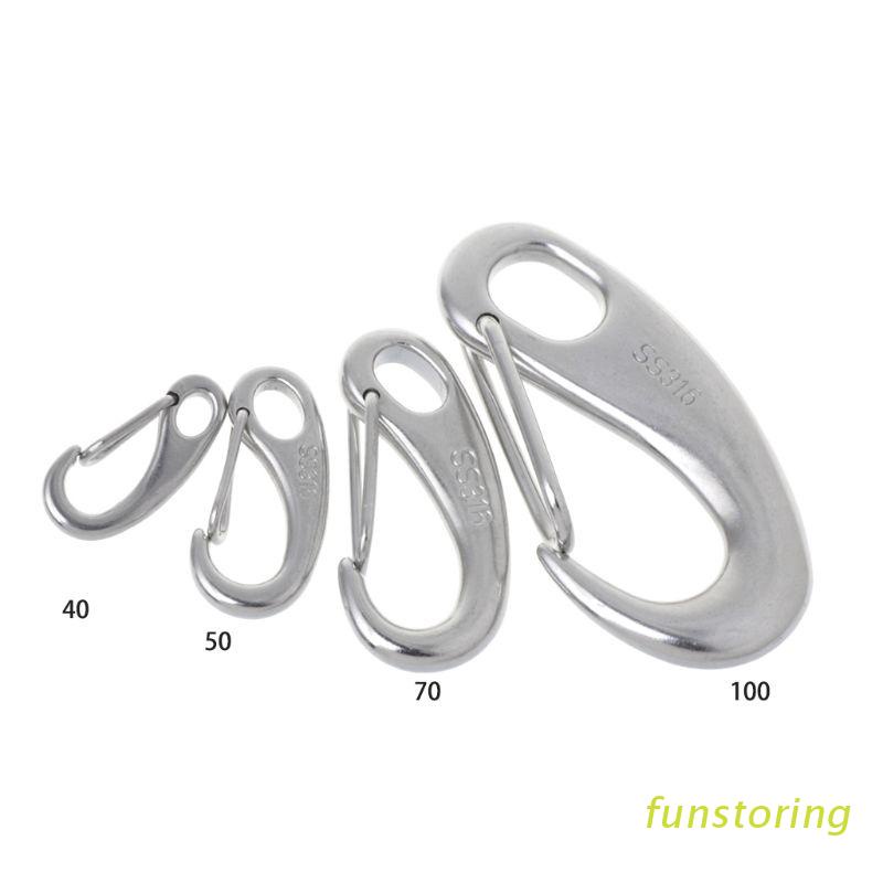 FUN Boat Marine Stainless Steel Egg Shape Spring Snap Hook Clip Quick ...