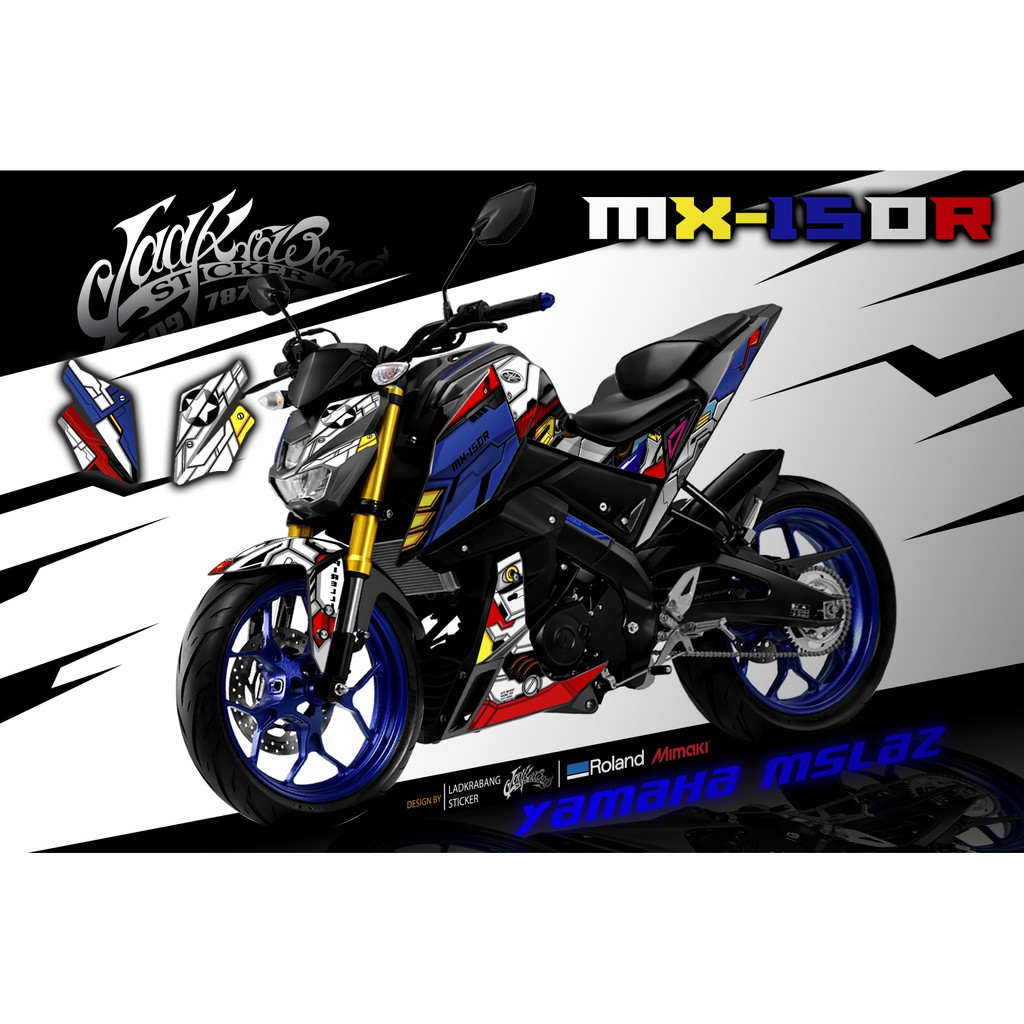 สติ๊กเกอร์แต่งลายรถ Yamaha Mslaz ลาย MX-150R | Shopee Thailand