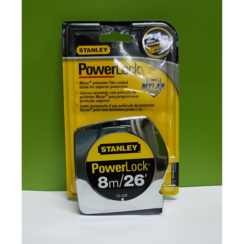 ตลับเมตรสแตนเล่ย์ 8 เมตร Stanley PowerLock ของแท้ 100% ตลับเมตร 8 เมตร ...