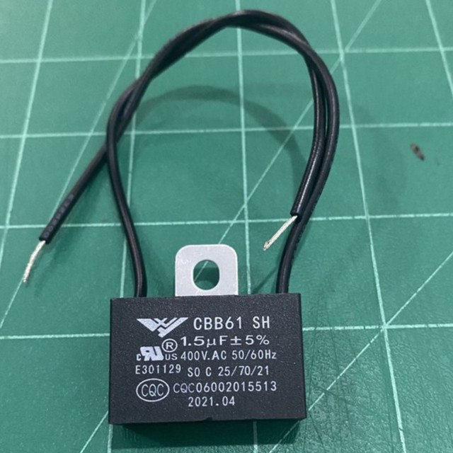 C พัดลม คาปาซิเตอร์ capacitor 400V 1.5uF 1.8uF 2uF #ปีกนก-สายไฟ (1 ตัว) | Shopee Thailand