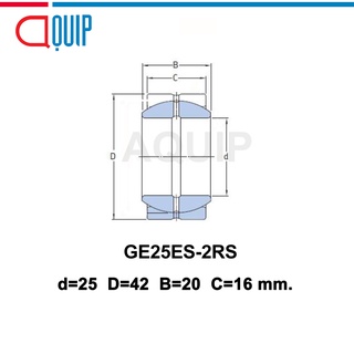 GE25ES-2RS SBC ตลับลูกปืนตาเหลือก ( SPHERICAL PLAIN BEARINGS Steel ...