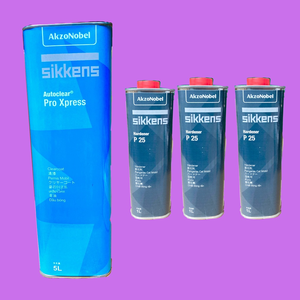 Sikkens Auto Pro Xpress (เเลคเกอร์) ขนาด 5L และ Hardener(ตัวเร่ง) P25 ...