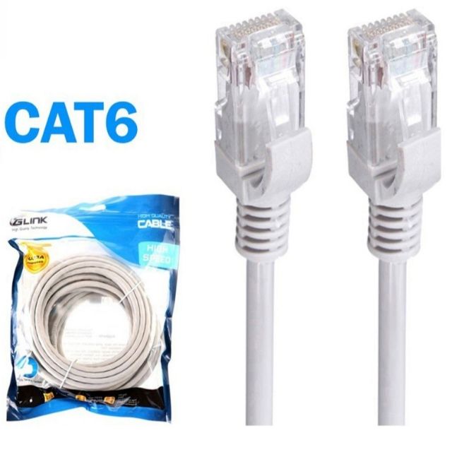 สายแลน LAN Cat6 GLINK 25m พร้อมเข้าหัว | Shopee Thailand