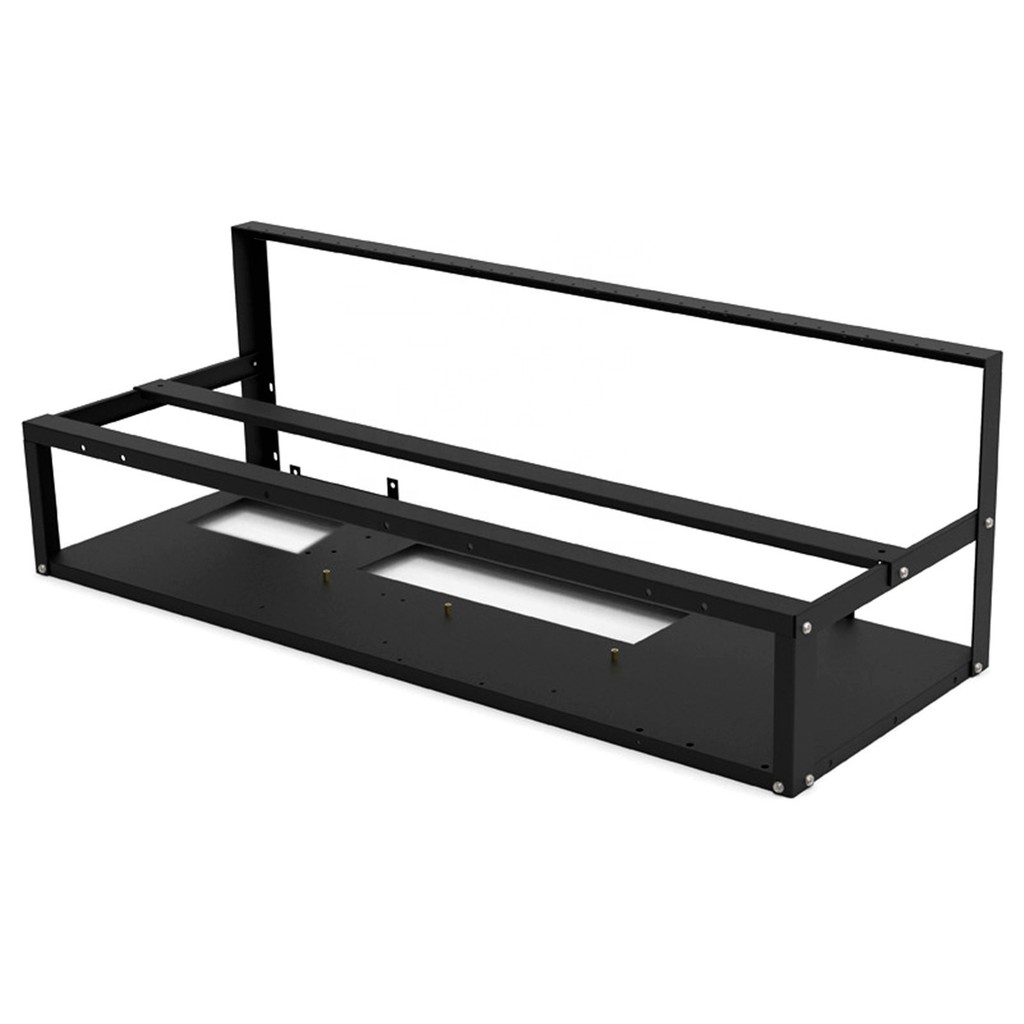 6 8 12 GPU เหล็กเปิด Air Shell Case 6GPU Miner Rig Rack พร้อมกรอบการ์ด ...