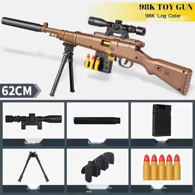 awm shell-ejecting soft bullet gun ของเล่นเด็กปืน Jedi survival ไก่อุปกรณ์ครบชุด 98k sniper gun ...