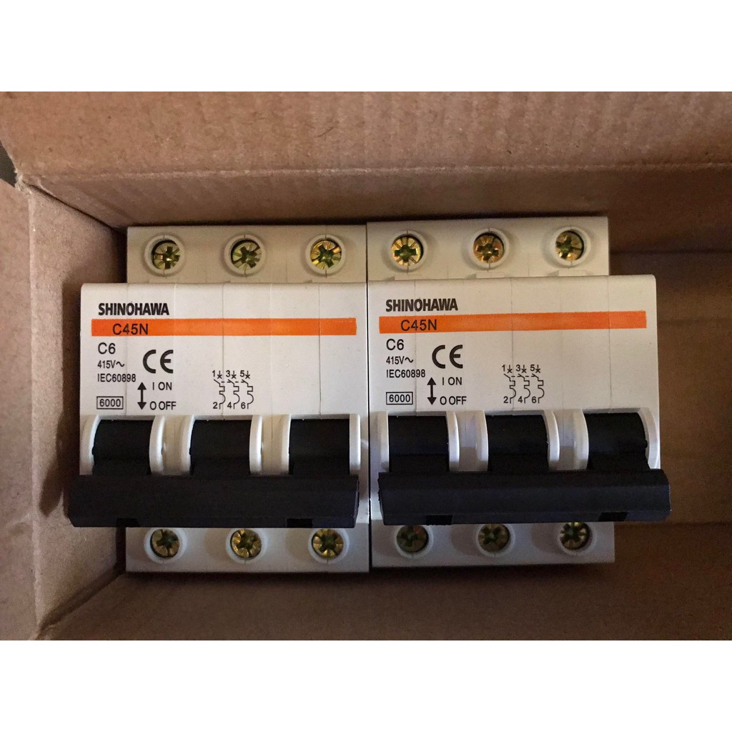 ลูกเซอร์กิตเบรกเกอร์ C45N 3P 6A "Shinohawa" | Shopee Thailand