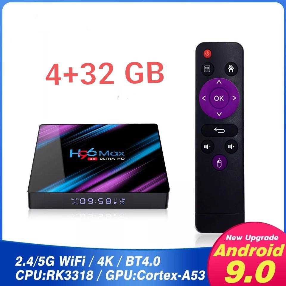 กล่องทีวี 4k H96 MAX-3318 ความละเอียดสูง 64G รองรับเมาส์และคีย์บอร์ดผ่าน USB รูปแบบวิดีโอ 3 มิติ ...