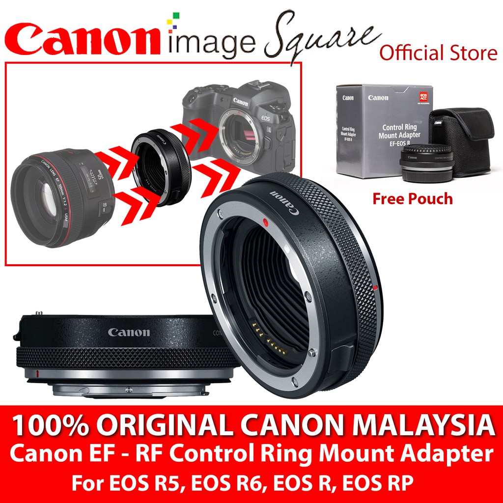 Canon Mount Adapter EF-EOS R Control Ring Mount สําหรับ EOS R5, EOS R6 ...