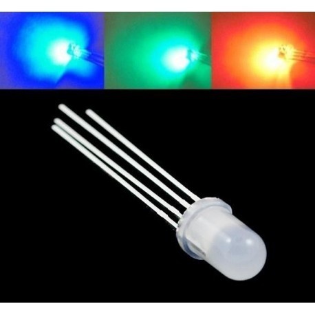 Led RGB 5mm Common Cathode 4 Pin Tri Color Difference Katoda 4p p 5 mm ...