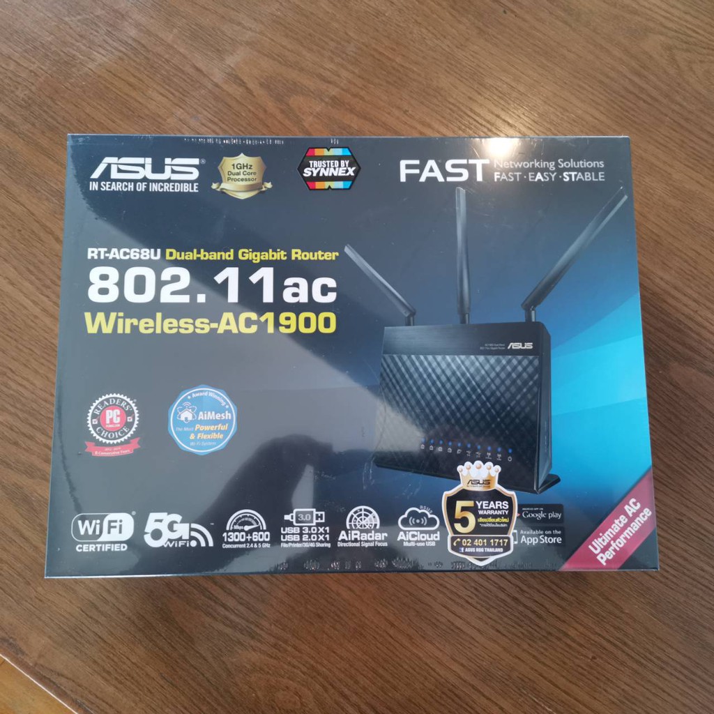 Asus router RT-AC68U ตัวแรง ทำ aimesh ได้ Dual-band gigabit router ...