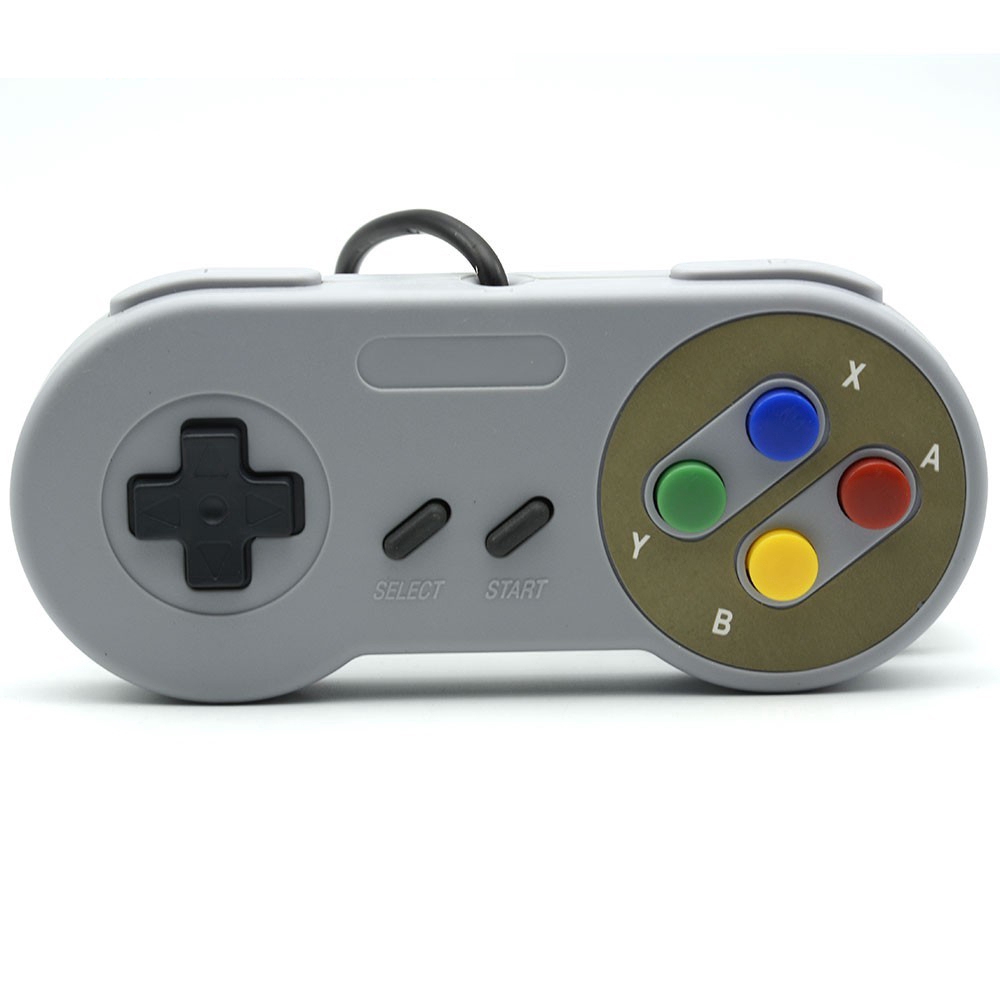 Super Nintendo Super SFC SNES จอยสติ๊กควบคุมเกม 12 ปุ่ม USB PC | Shopee ...