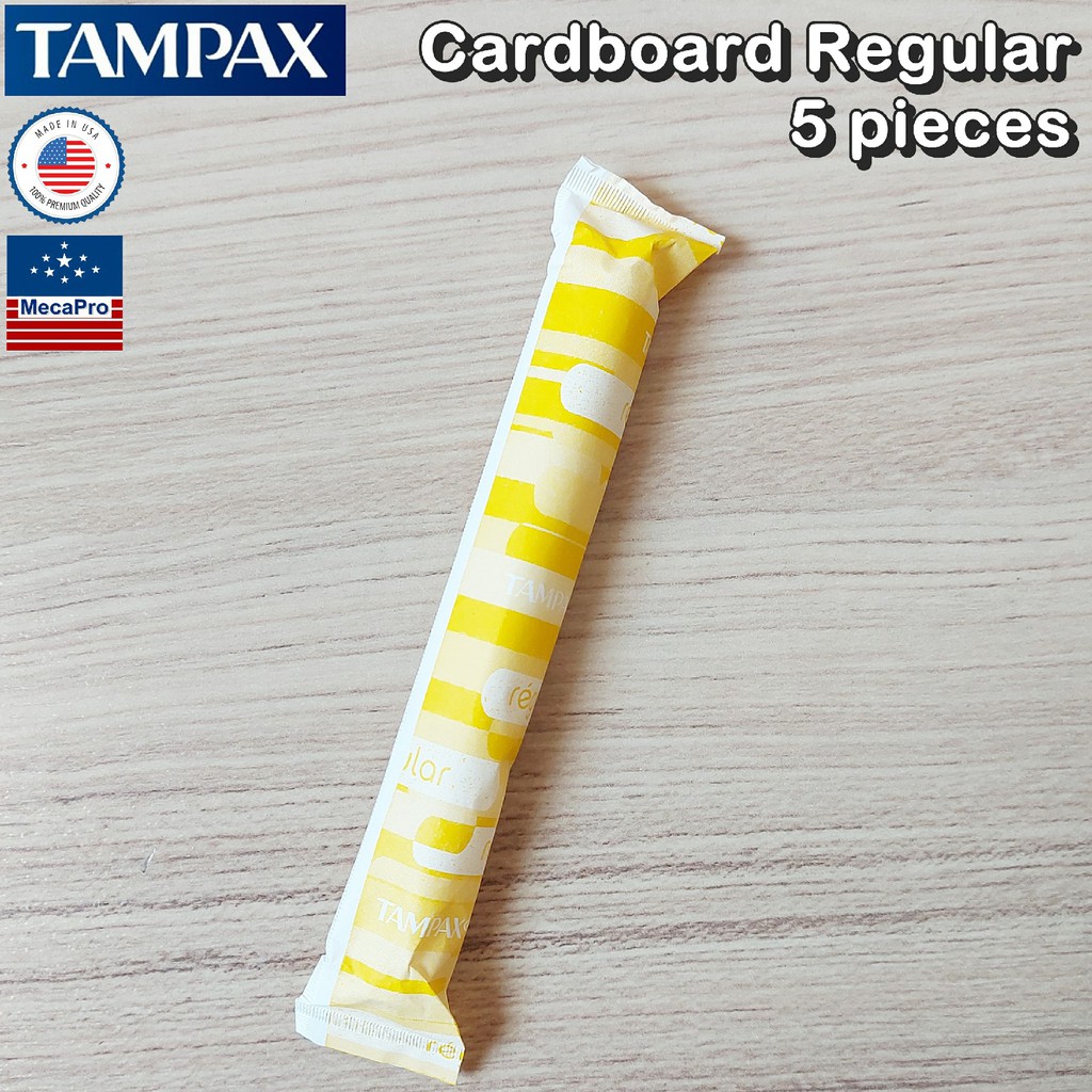 Tampax® Cardboard Regular Tampons 5 Count ผ้าอนามัยแบบสอด สำหรับวันมา ...