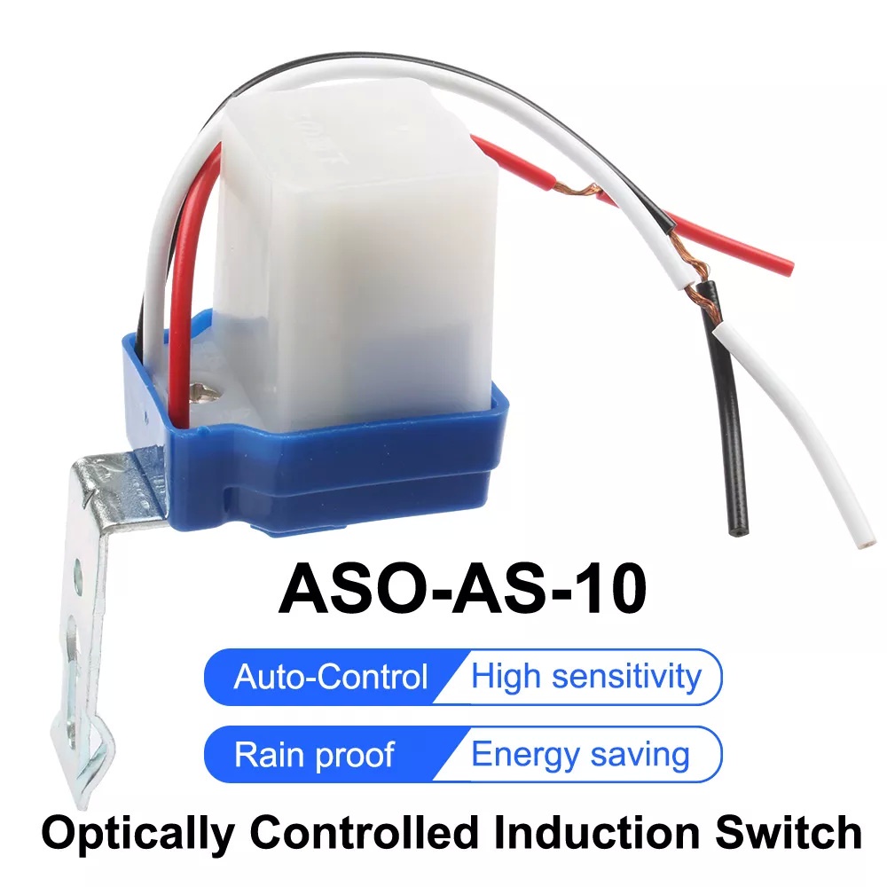 AS-10 10A 220V Photoswitch Sensor Switch Auto สวิตซ์แสง สวิตซ์ เซนเซอร์ ...