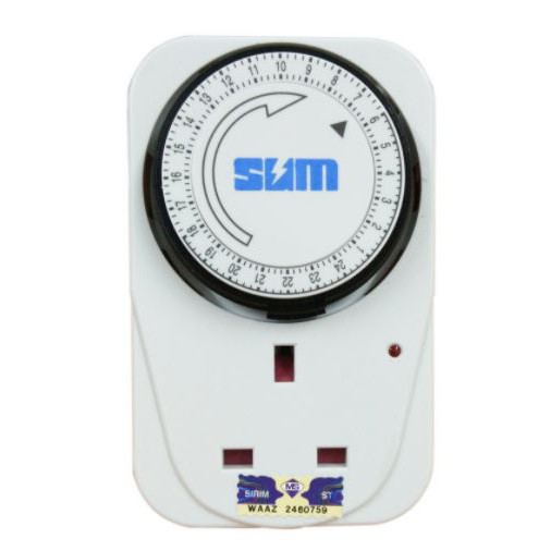 Sum ปลั๊กอนาล็อก 3 พิน ตั้งเวลา 24 ชั่วโมง ปลั๊ก Pemasa 24 Jam 3 พิน ...