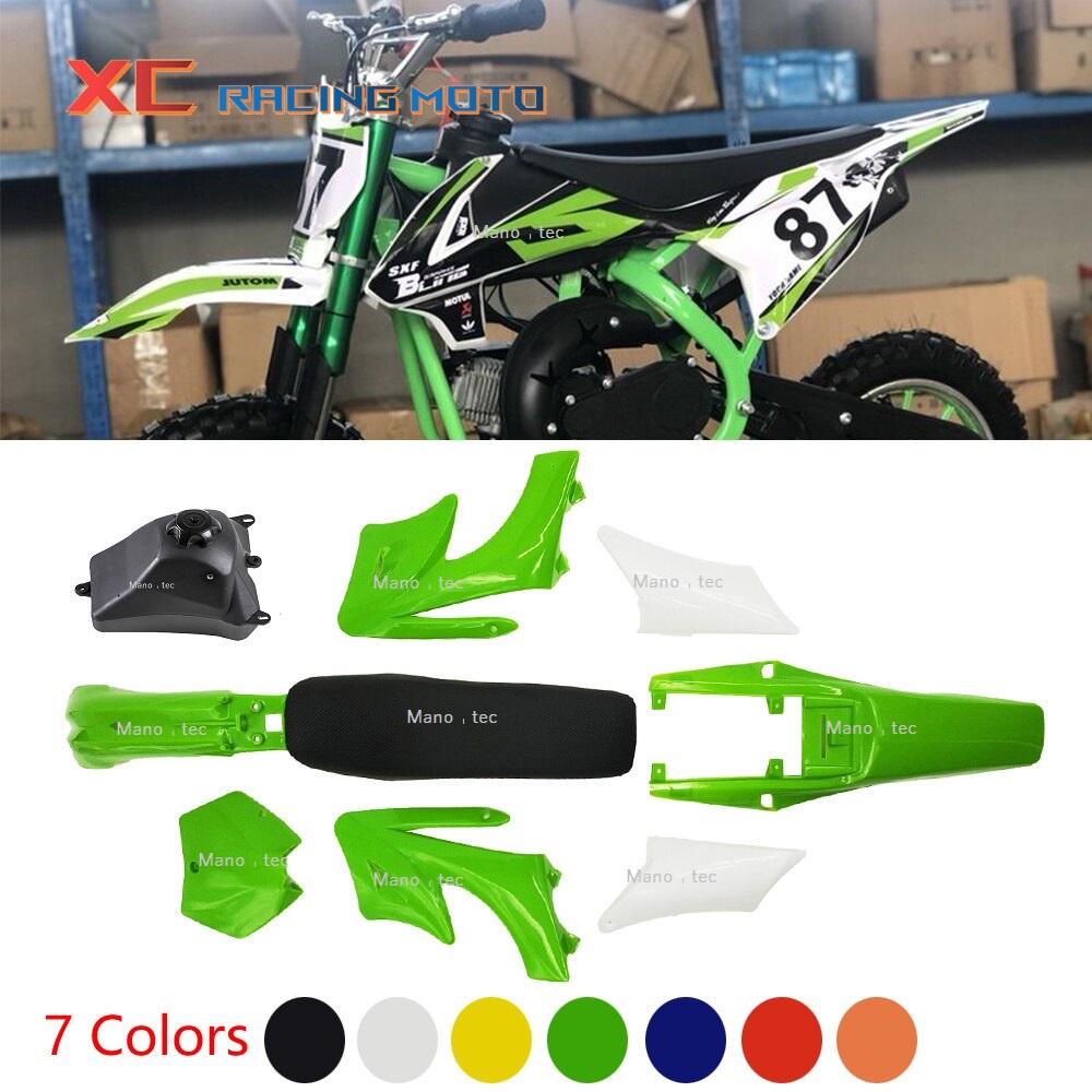 ชุดสีรถวิบาก ขาว+เขียว ( ชุดใหญ่ได้ครบได้เบาะ-ได้ถัง-ได้ชุดสี ) Crf 95 ...