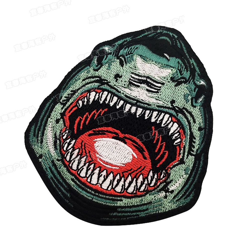 Animal head patch tactical patch badge armband feather shark rabbit ...