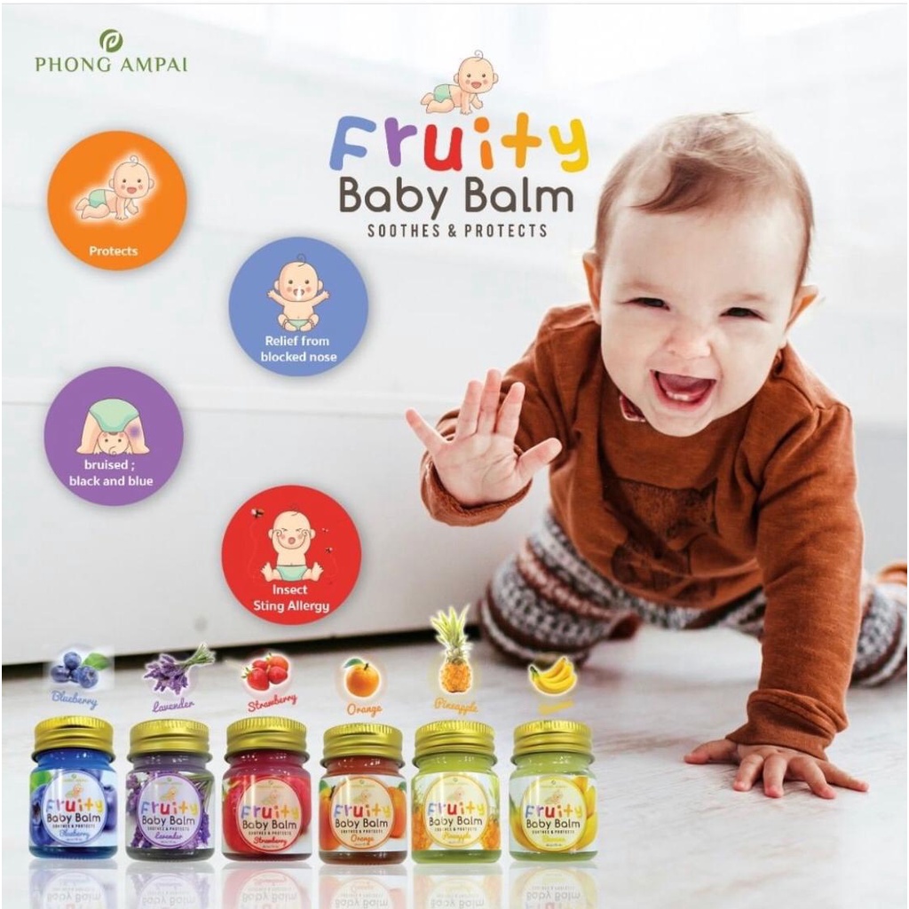 PURECHARM Fruity baby balm เบบี้บาล์ม (3 กระปุก) | Shopee Thailand