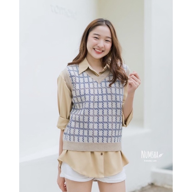 Numsha Brand ไหมพรมตารางเล็ก / NB21141 | Shopee Thailand