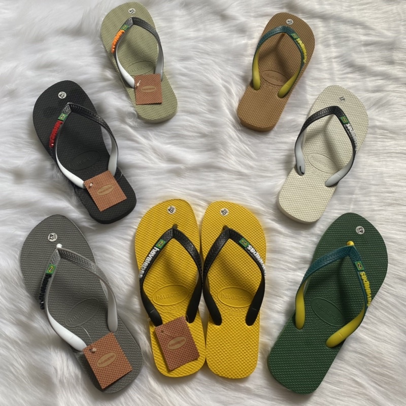 Havaianas [LATEST Model 2021]Hario รองเท้าแตะชายหาดชายสี Basic ทนทานสุด ...