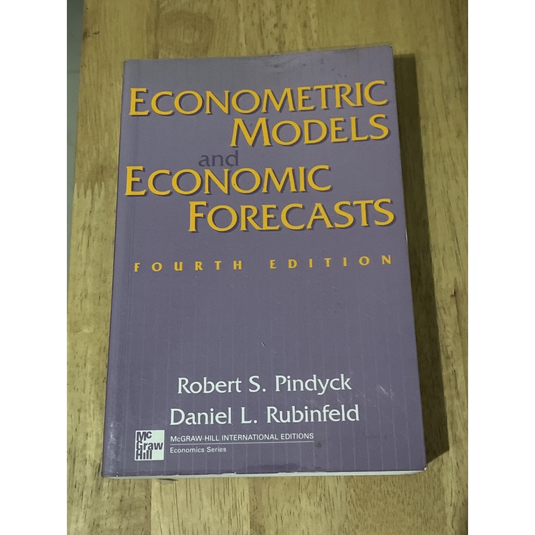 หนังสือ Econometric Models and Economic Forecasts | Shopee Thailand