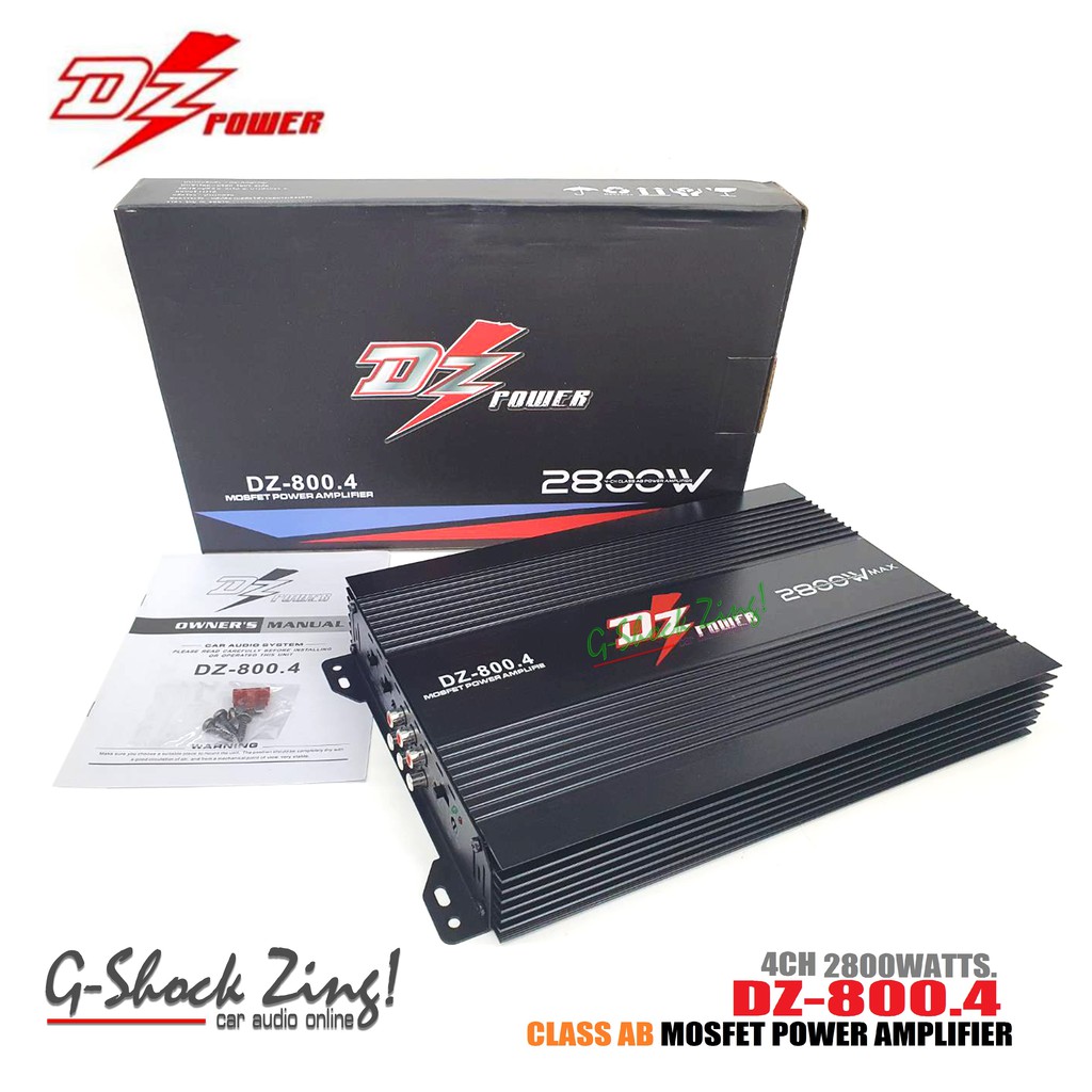 DZ POWER รุ่น DZ 500.4 เพาเวอร์แอมป์ 4ชาแนล คลาสAB สำหรับขับเสียงกลาง ...