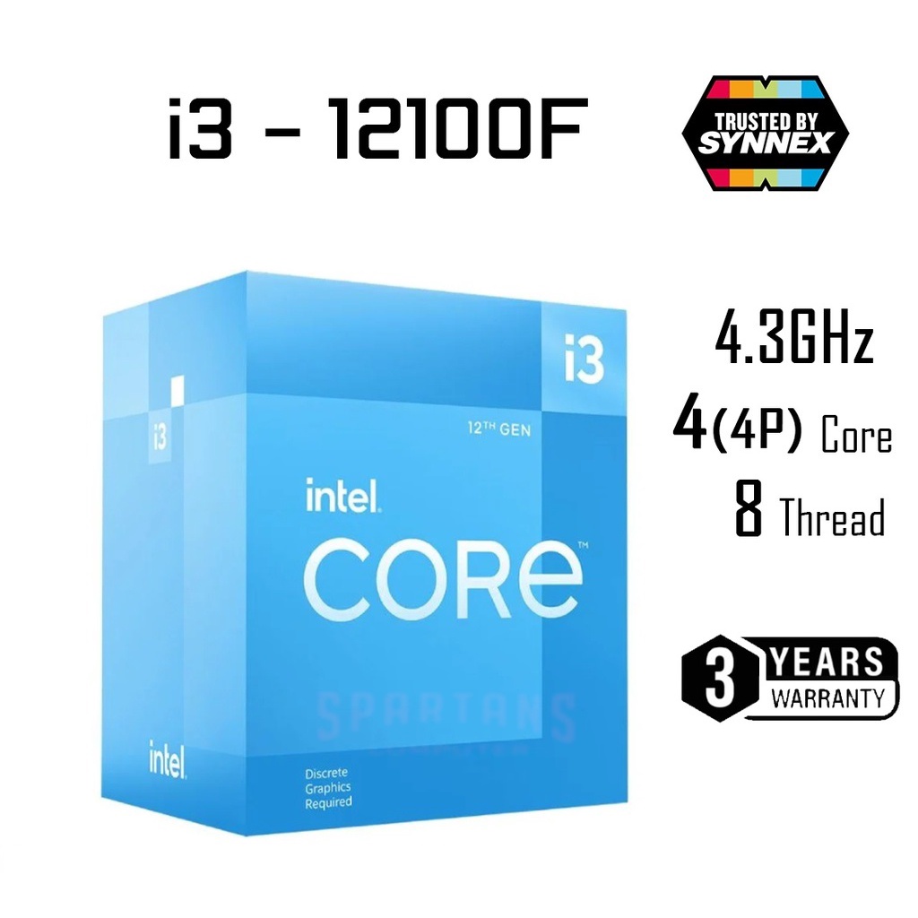 CPU (ซีพียู) INTEL CORE I3-12100F 3.3 GHz (SOCKET LGA 1700) มือหนึ่ง ...