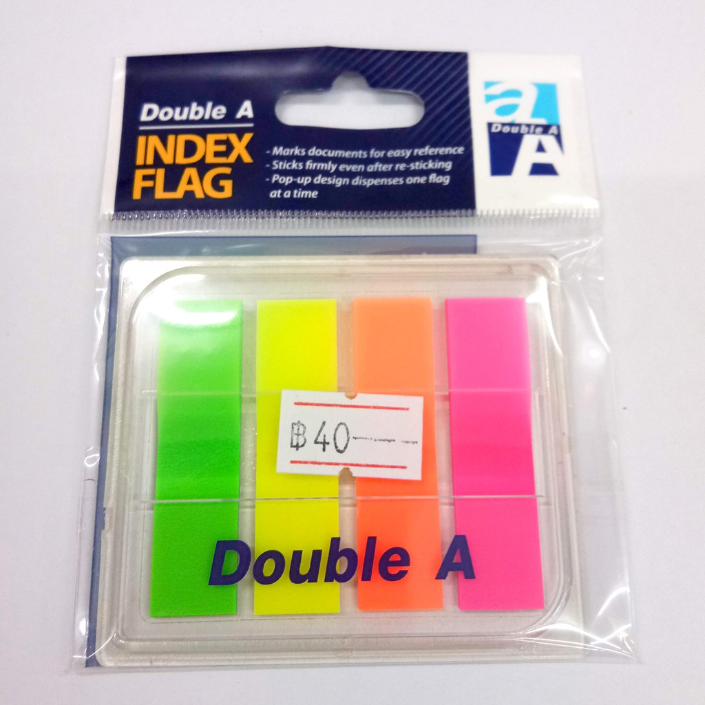 โพสอิท พลาสติก Index Flag คละสี 4 สี 44x12 mm. 80 ชิ้น | Shopee Thailand