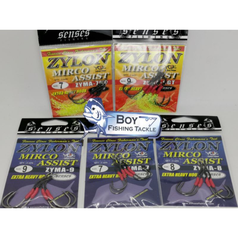ความรู้สึก MICRO ASSIST ตะขอคู่ YGK ZYLON ASSIST LINE/MUSTAD 2X ตะขอที่แข็งแกร่ง | Shopee Thailand