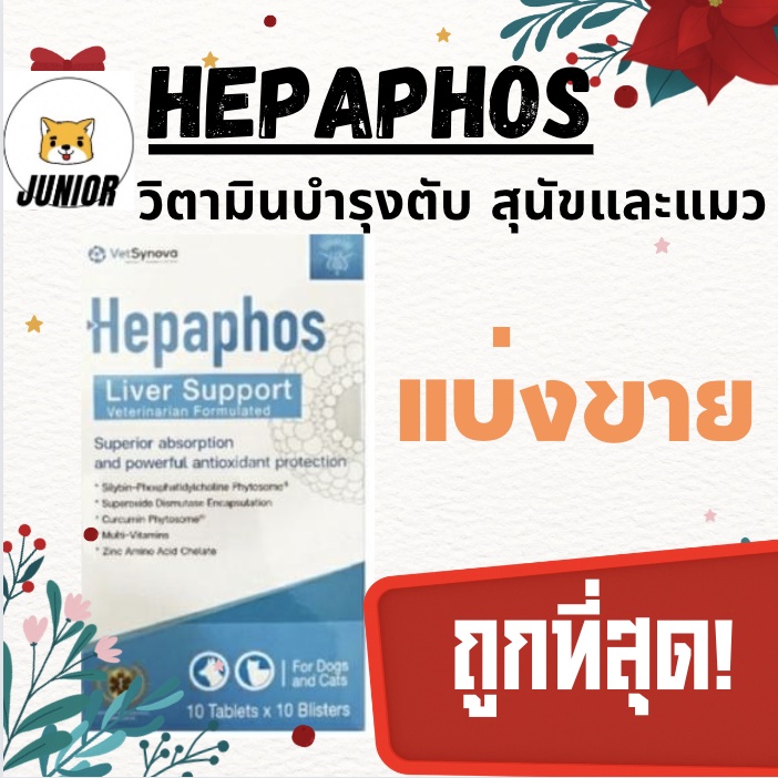 Hepaphos วิตามิน บำรุงตับ สำหรับสุนัขและแมว 10เม็ด รสตับ | Shopee Thailand