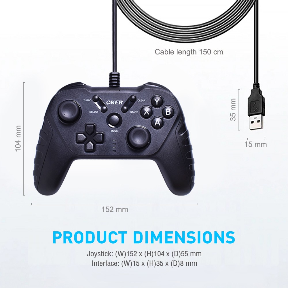 มาใหม่ 🚀ส่งเร็ว🚀 OKER U-308 GAMEPAD CONTROLLER จอยสติ๊ก OKER Joy Stick ...
