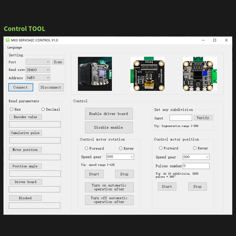 Ah MKS SERVO42C PCBA Stepper Motor 32bit ARM Servo Close Loop SMT32 Controller Nema 17 เซอร์โว ...