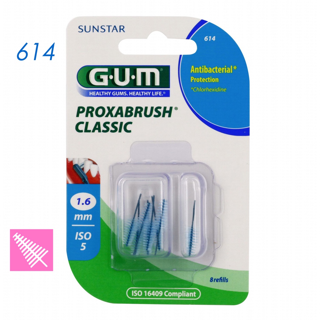 Gum แปรงซอกฟัน Proxabrush Classic Interdental brush handle #625 แปรงซอก ...