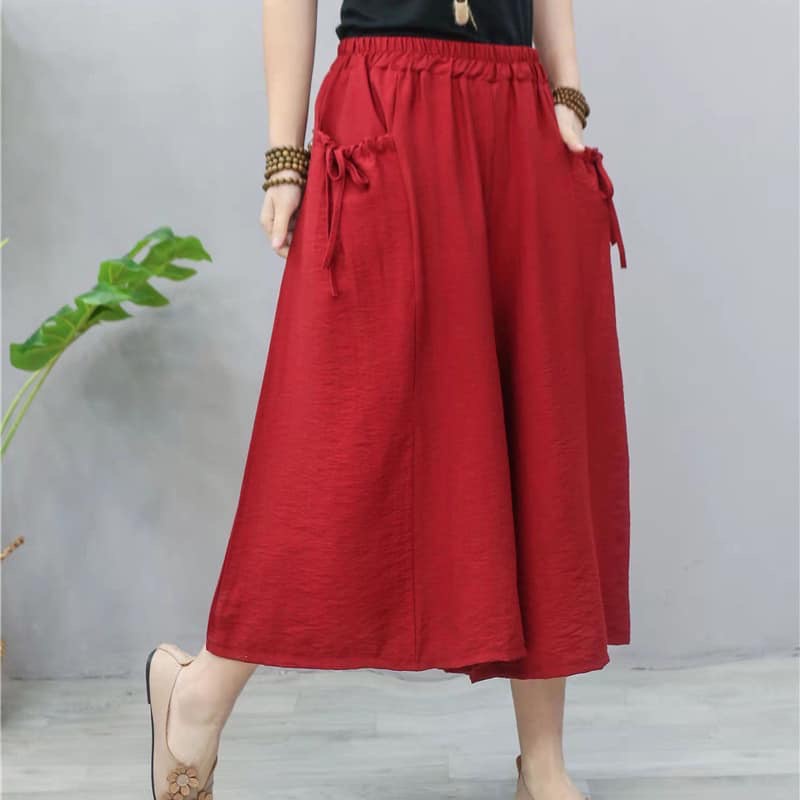 กางเกงผ้าฝ้าย ขายาว สาวไซส์ใหญ่ หญิง-ชาย ผ้าพื้นเมือง สีพื้น เอว 2xl-6xl ยืดถึงเอว 54 นิ้ว ...