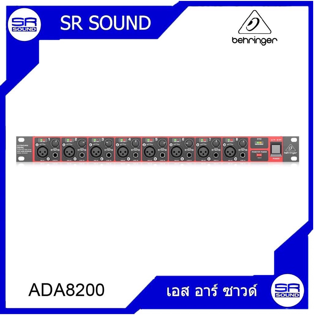 (ของแท้ ประกันบูเช่ 1ปี) BEHRINGER ADA8200 ออดิโออินเตอร์เฟส 8 In/8 Out ...
