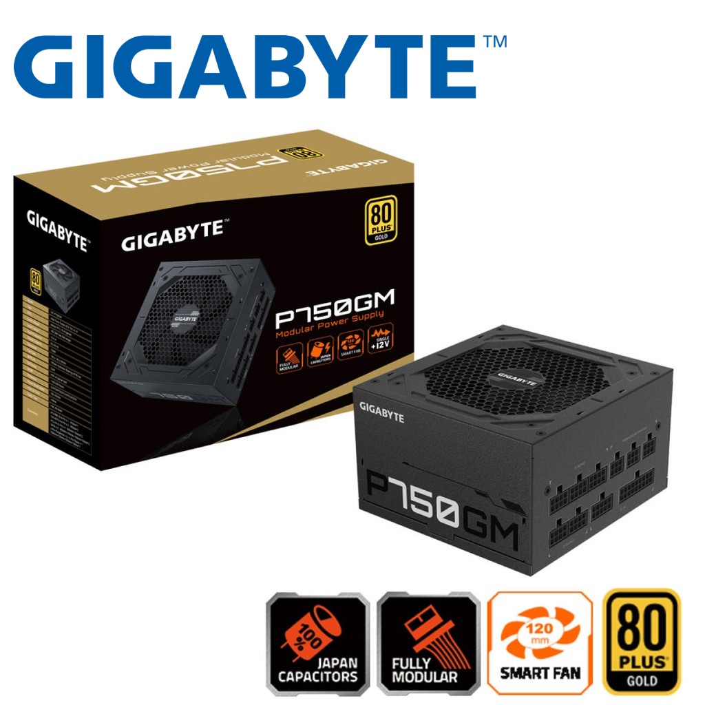 POWER SUPPLY (อุปกรณ์จ่ายไฟ) Gigabyte 750W 850W, P750GM / P850GM (80 ...