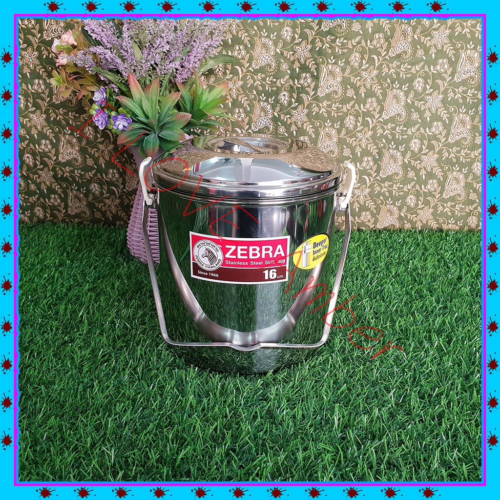 ZEBRA POT STAINLESS STEEL 12/14/16 CM. STAINLESS STEEL HANDLE POT หม้อ ...