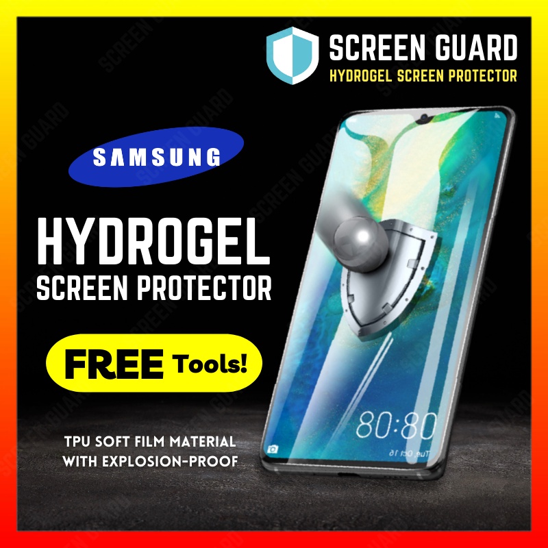 Samsung Galaxy On8 On7 Quantum 2 Trend VPlus Wide3 XCover Y Hydrogel Screen Protector Full Cover ...