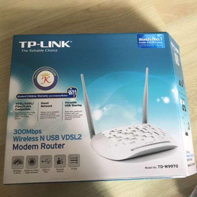 มีโค้ดลด!!! ถูกสุด!!! TP-Link TD-W9970 300Mbps Wireless N USB VDSL2 ...