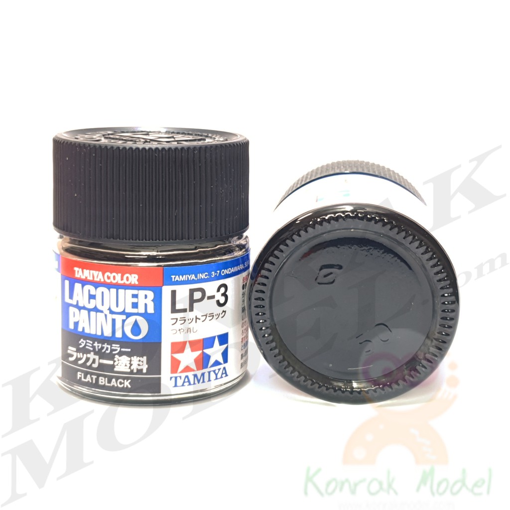 สีทามิย่าสูตรแล็คเกอร์ Tamiya Lacquer paint LP3 Flat black 10ML | Shopee Thailand
