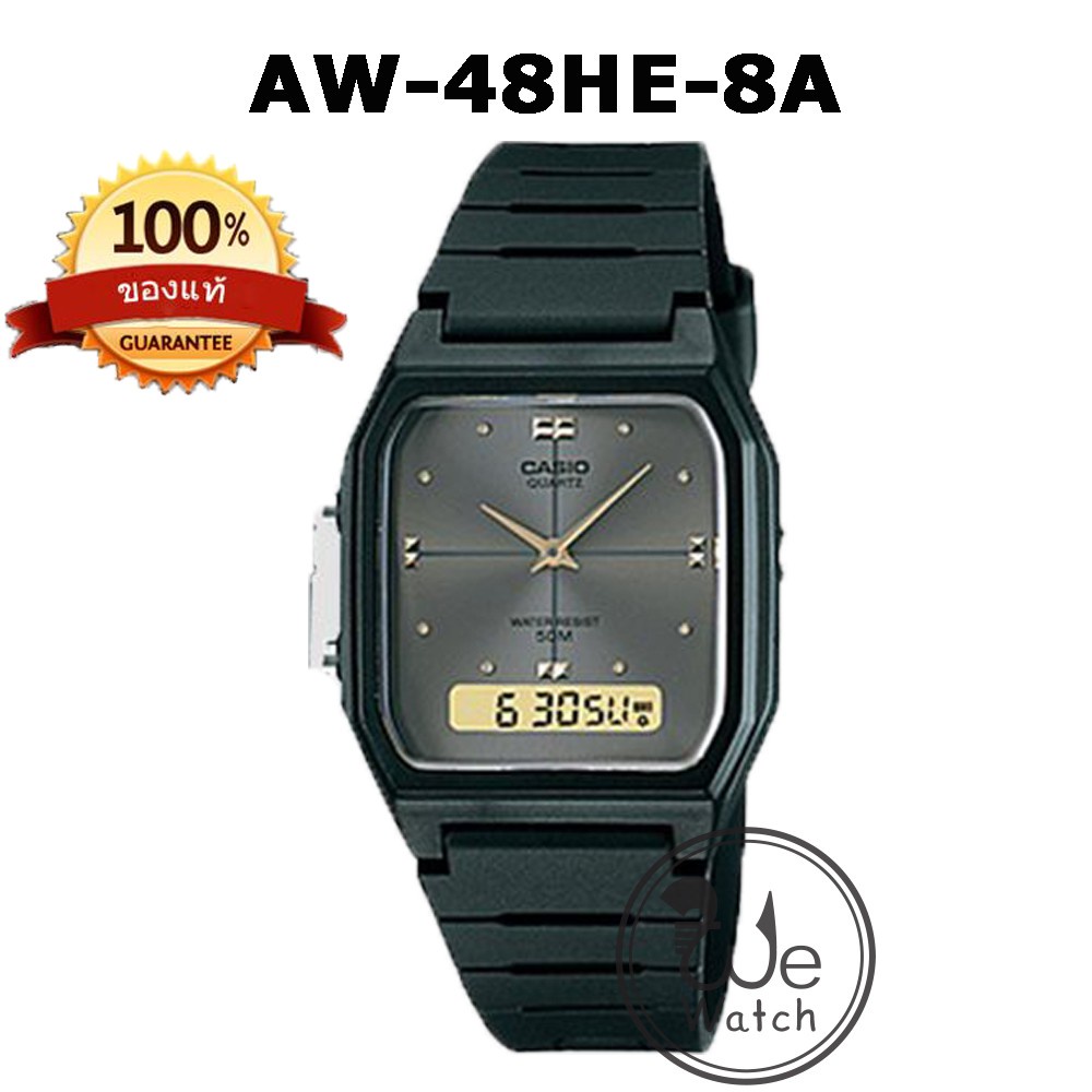 ราคาถูก ของขวัญ แฟชั่น Casio รุ่น Aw 48he Aw 49he Aw 90h นาฬิกาสายยาง