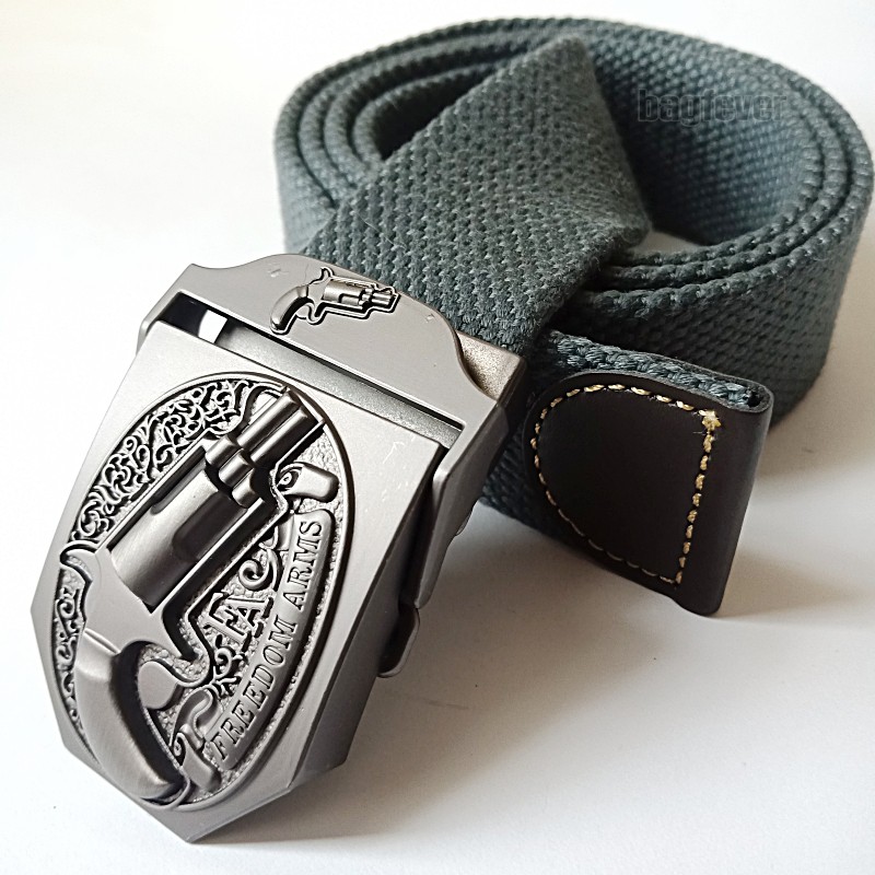 Freedom เข็มขัดสายผ้าแคนวาสแบบสายหนาหัวอัลลอยด์กันสนิมหัวล็อค เข็มขัด ...