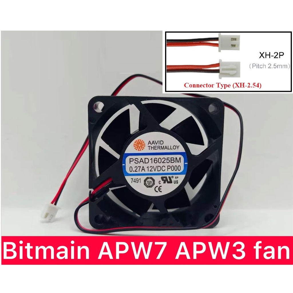 พัดลม PSU 6 ซม. x 6 ซม. พัดลมหน่วยจ่ายไฟสําหรับ Bitmain PSU apw3 / apw7 ... พัดลม PSU 6 ซม. x 6 ซม. พัดลมหน่วยจ่ายไฟสําหรับ Bitmain PSU apw3 / apw7 ...