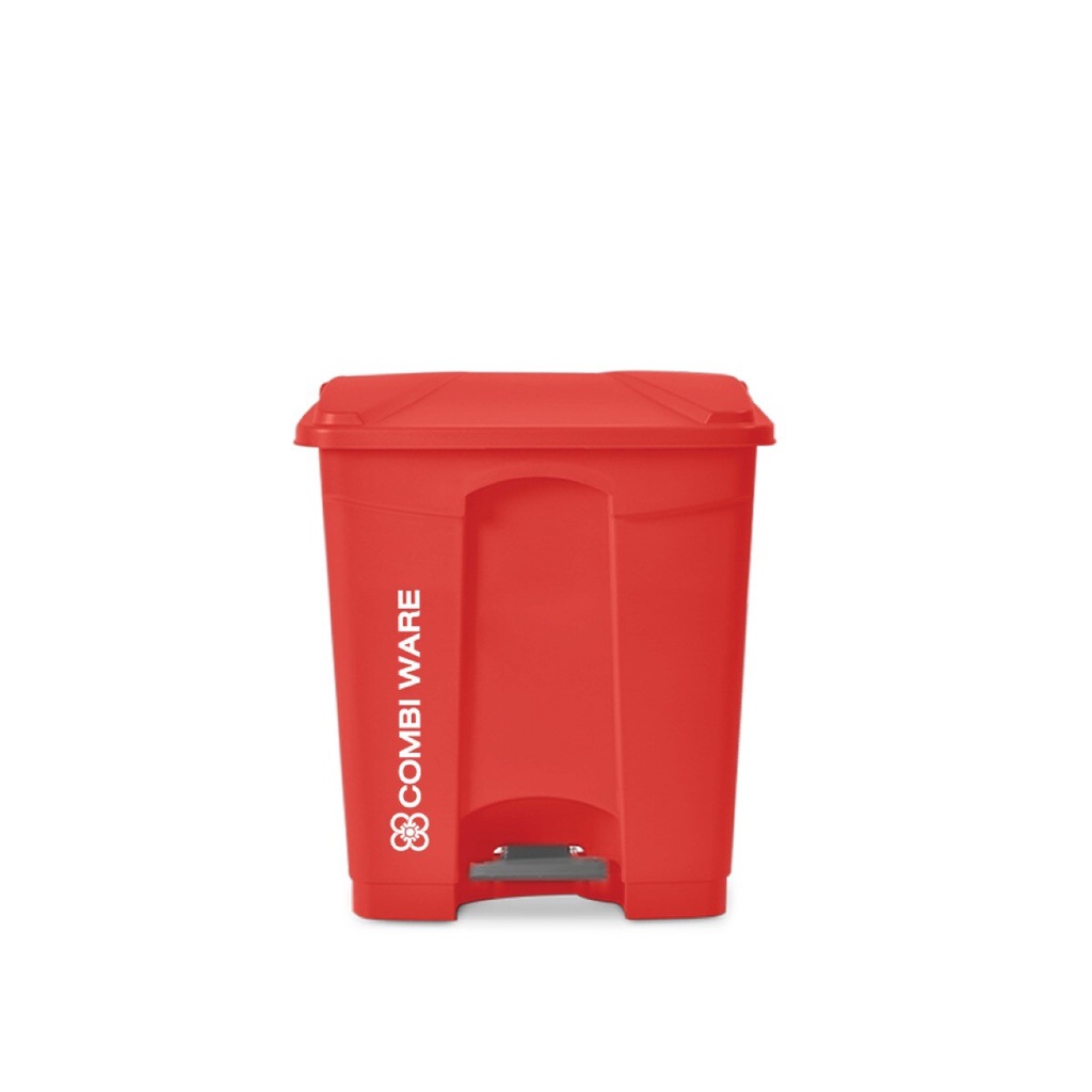 ถังขยะเท้าเหยียบทรงเหลี่ยม COMBI WARE KL-34-30L-RED สีแดง 30 ลิตร ถัง ...