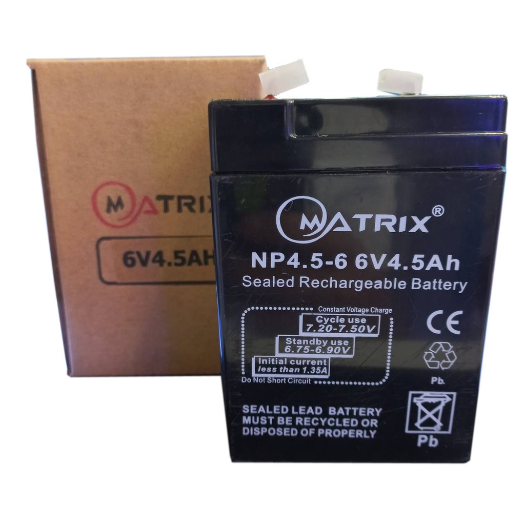 MATRIX Battery 6v 5Ah แบตเตอรี่สำรอง แบตเตอรี่ทดแทนสำหรับรถเด็กเล่น ...